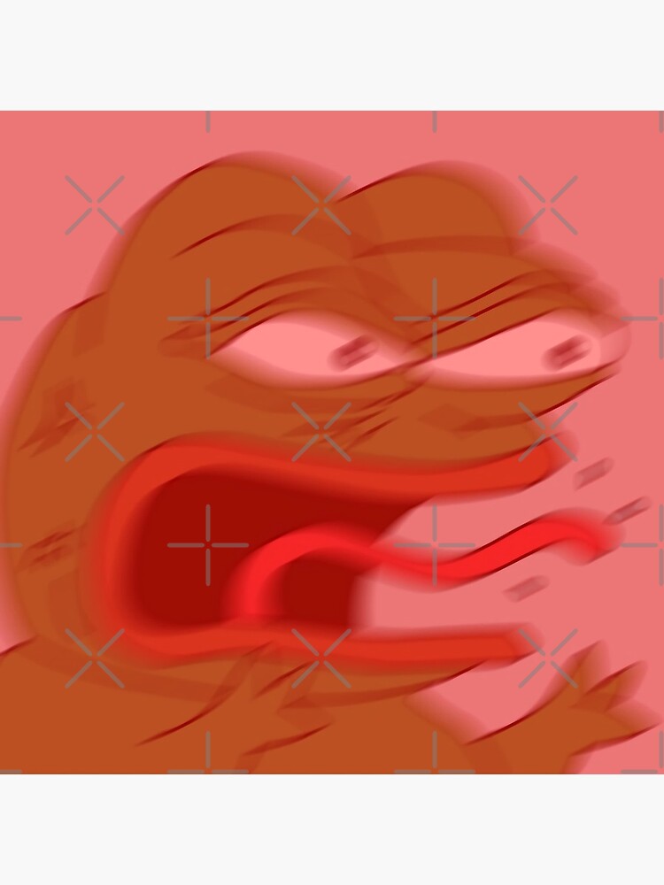 "Angry Pepe Red" Art Print for Sale by ChevDesign | Redbubble