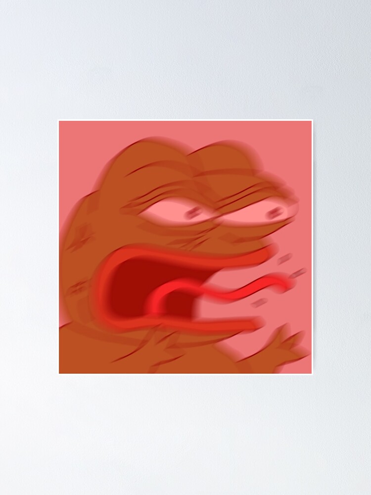 "Angry Pepe Red" Poster for Sale by ChevDesign | Redbubble