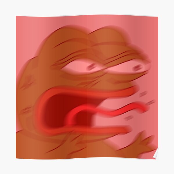 "Angry Pepe Red" Poster by ChevDesign | Redbubble