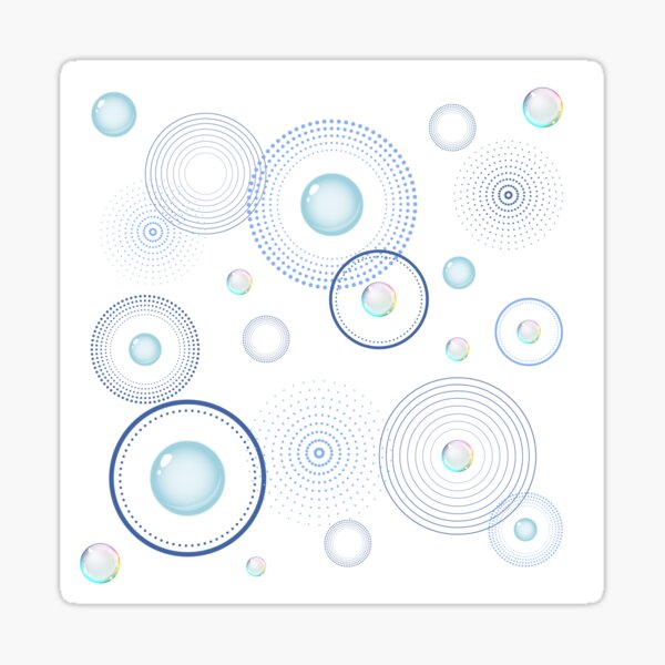 "Fantasy Water Bubbles." Sticker for Sale by davechi-stone | Redbubble
