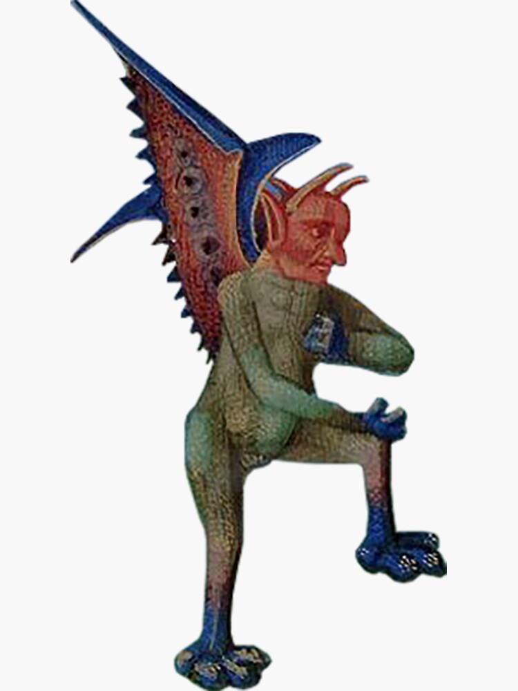 "Medieval Devil #2" Sticker for Sale by Demonik-Art | Redbubble