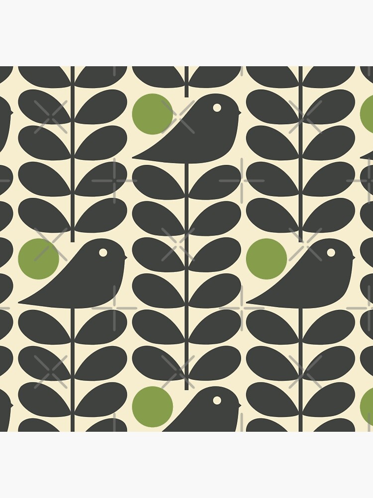 "orla kiely bird design, brown color, orla kiely " Poster for Sale by ...