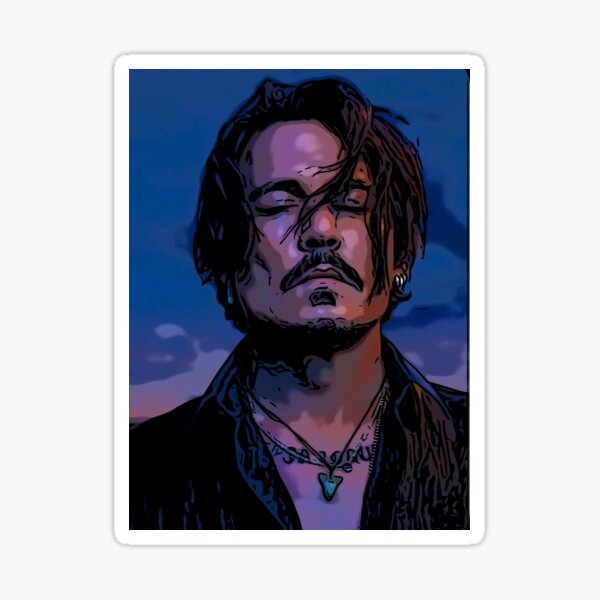 "Johnny depp fan art " Sticker for Sale by Itscray | Redbubble