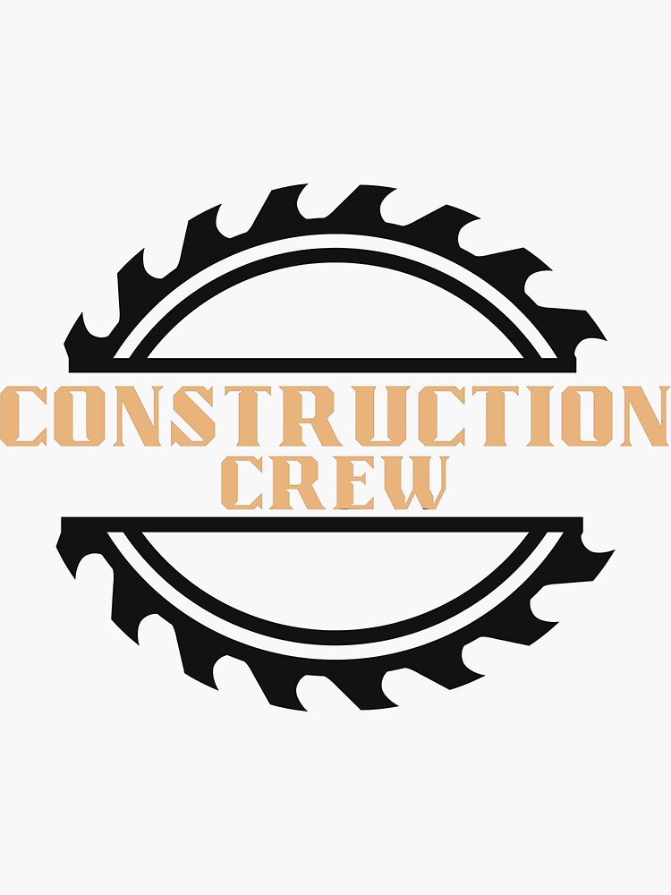 "Construction Crew" Sticker for Sale by IslaRoseDesigns | Redbubble