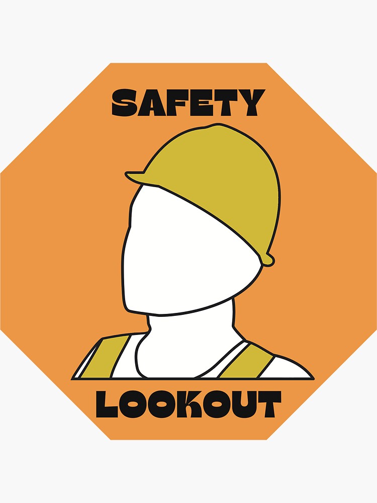 "OSHA health and safety construction site look out" Sticker for Sale by ...