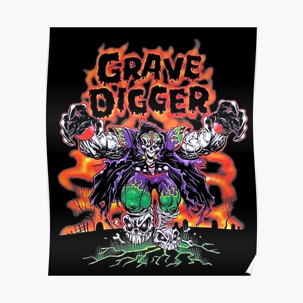 "Grave Digger Dennis Devil Inside Vintage" Poster for Sale by wright46l ...