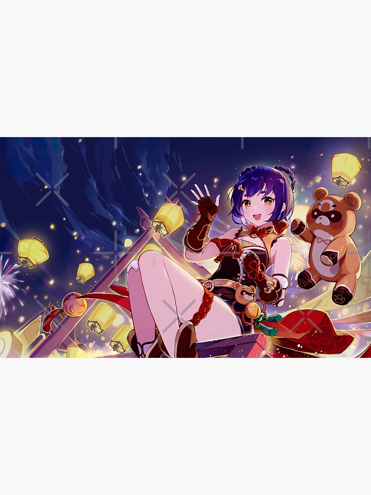 "Cute Xiangling Gouba Genshin Impact" Sticker for Sale by olivialewis23 ...