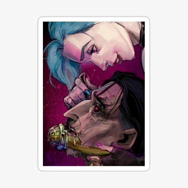 "Arcane jinx and silco" Sticker by flashonalt | Redbubble