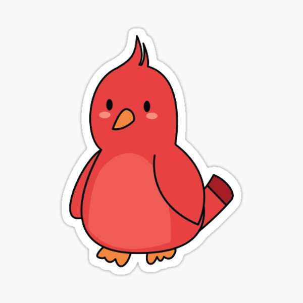 "cute red cardinal" Sticker for Sale by ZJOCreative | Redbubble