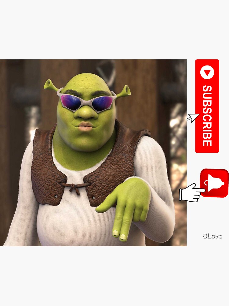 "Shrec meme cool" Sticker by 8Love | Redbubble