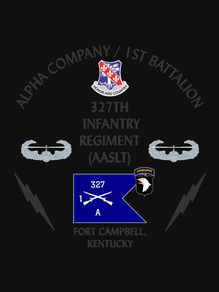 "Alpha Company 1st Battalion 327th Infantry Regiment AASLT G BLK ...