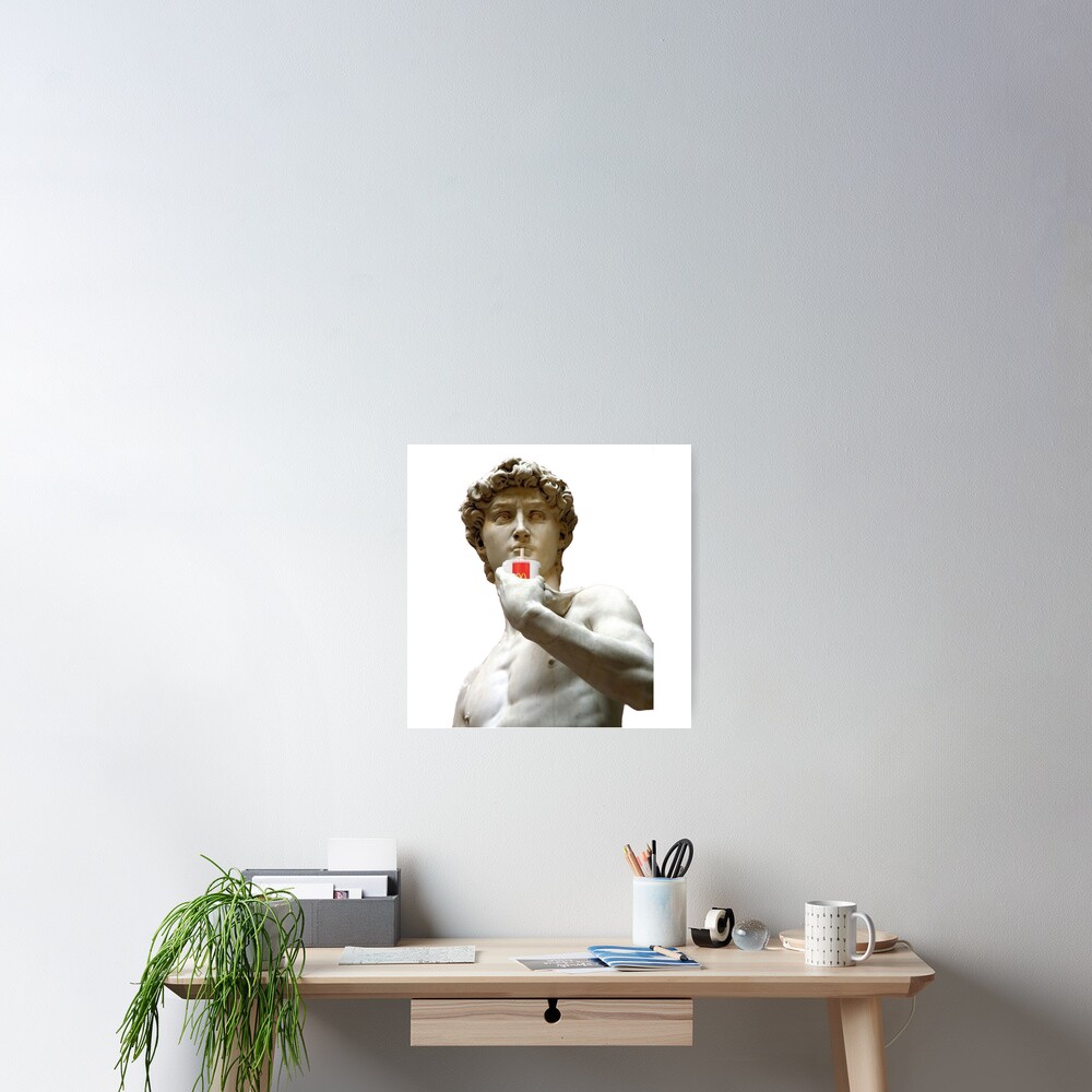 "David statue meme " Poster for Sale by Joey92cart | Redbubble