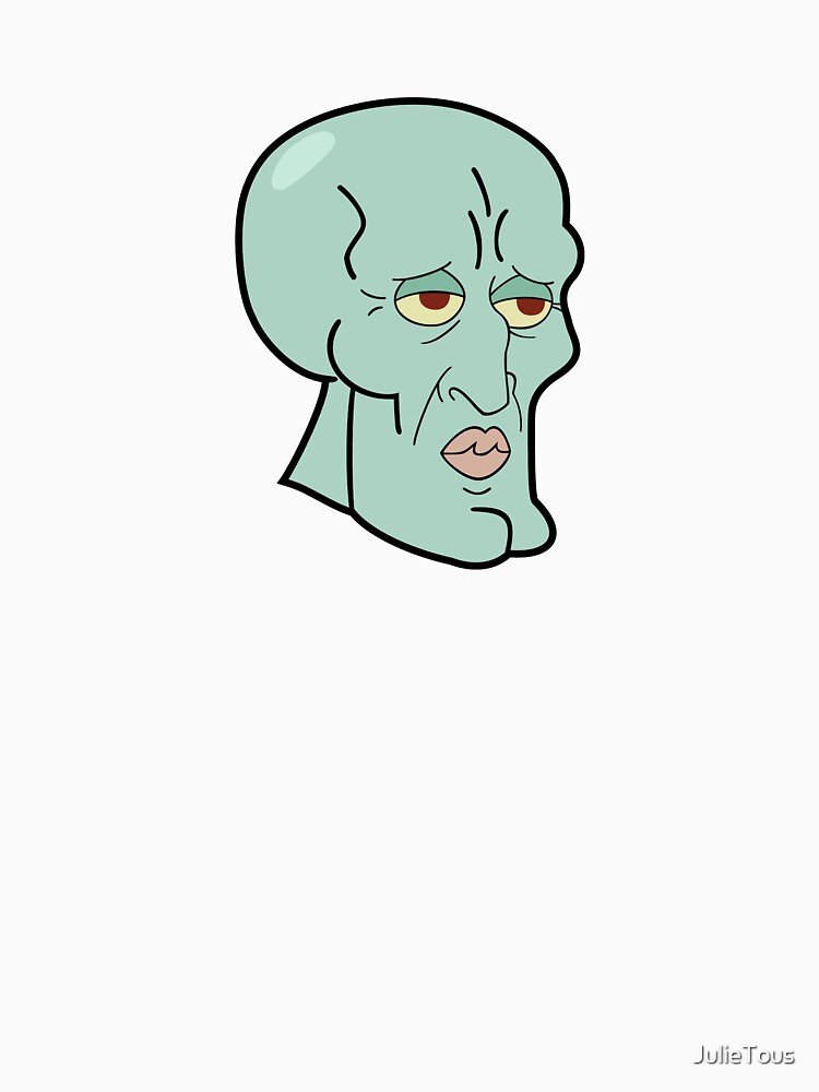 "Squidward's Beautiful Face" T-shirt for Sale by JulieTous | Redbubble ...