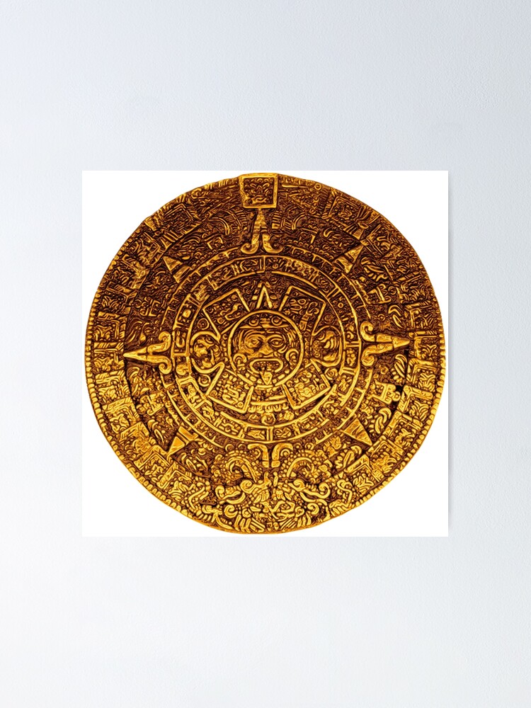 "Golden Mayan Calendar Amulet" Poster for Sale by EDDArt | Redbubble