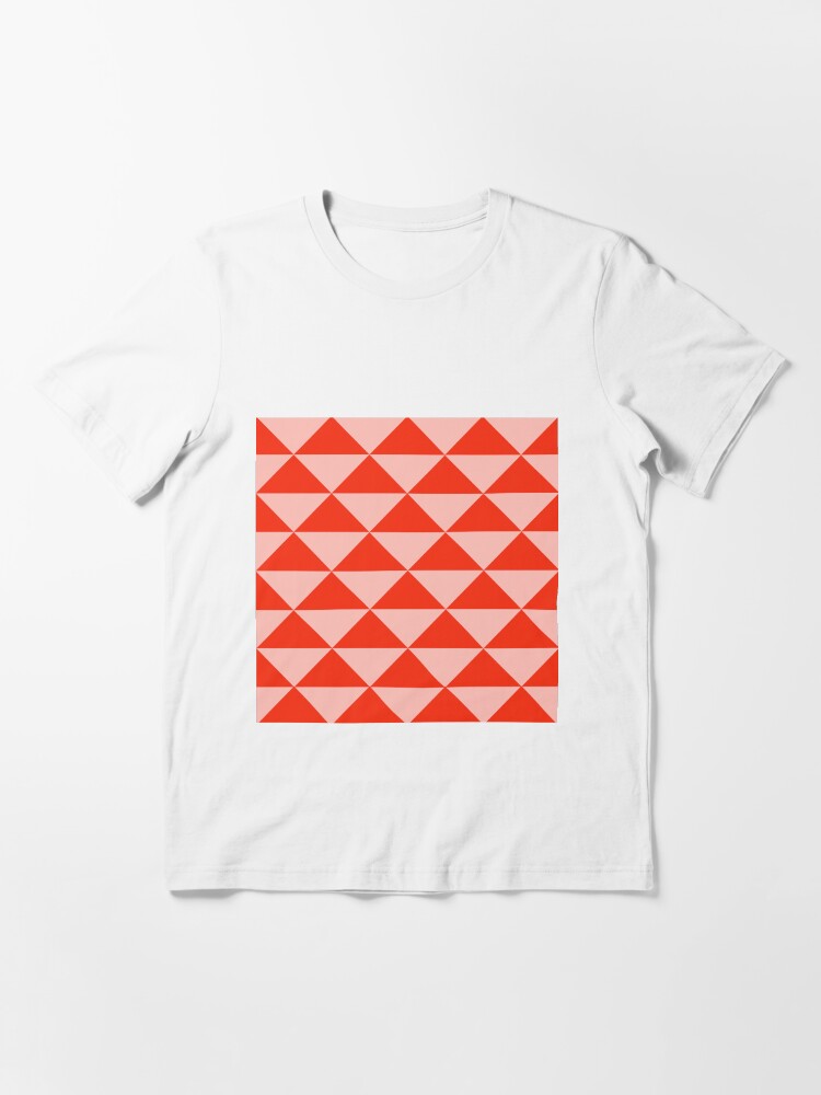 ""Dreamsicle in Neon" - Triangles, Geometric, Red" T-shirt for Sale by ...