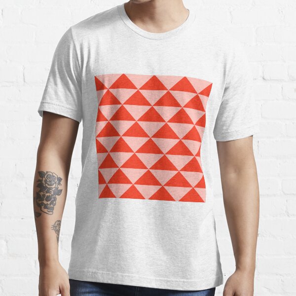 ""Dreamsicle in Neon" - Triangles, Geometric, Red" T-shirt for Sale by ...