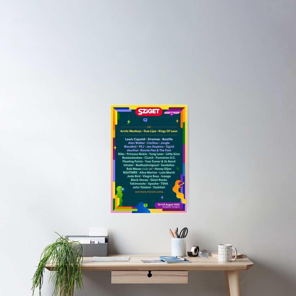 "Sziget Festival 2022 Lineup" Poster for Sale by sybilbrinkley | Redbubble