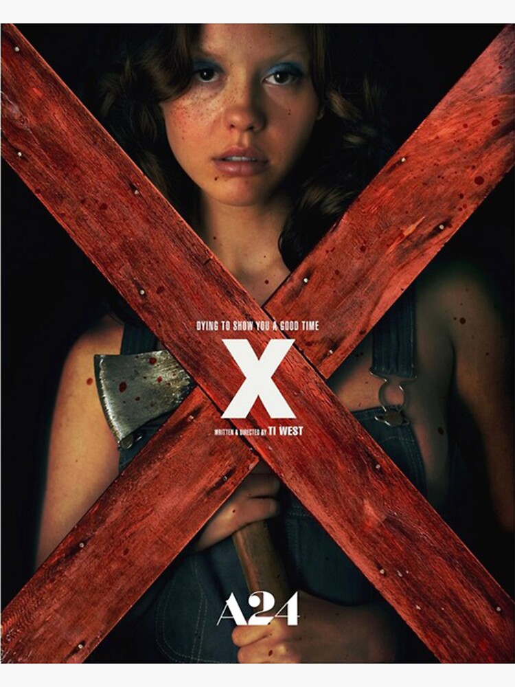 "X A24 Poster classic minimalist " Sticker for Sale by rocherruthing | Redbubble