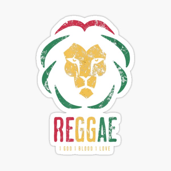 "Reggae Lion Rasta Lion Of Judah Rastafarian" Sticker for Sale by ...