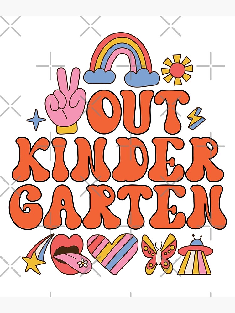 "Peace Out Kindergarten Last Day Of School Kids Teachers" Poster for ...