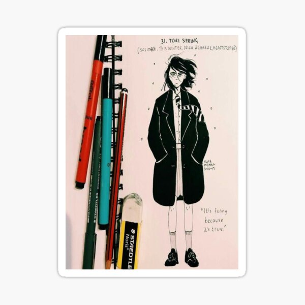 "Tori spring" Sticker for Sale by collinsdrawings | Redbubble