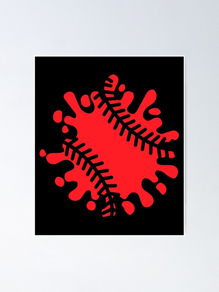 "Baseball splatter paint design" Poster for Sale by BRtisticDesigns ...