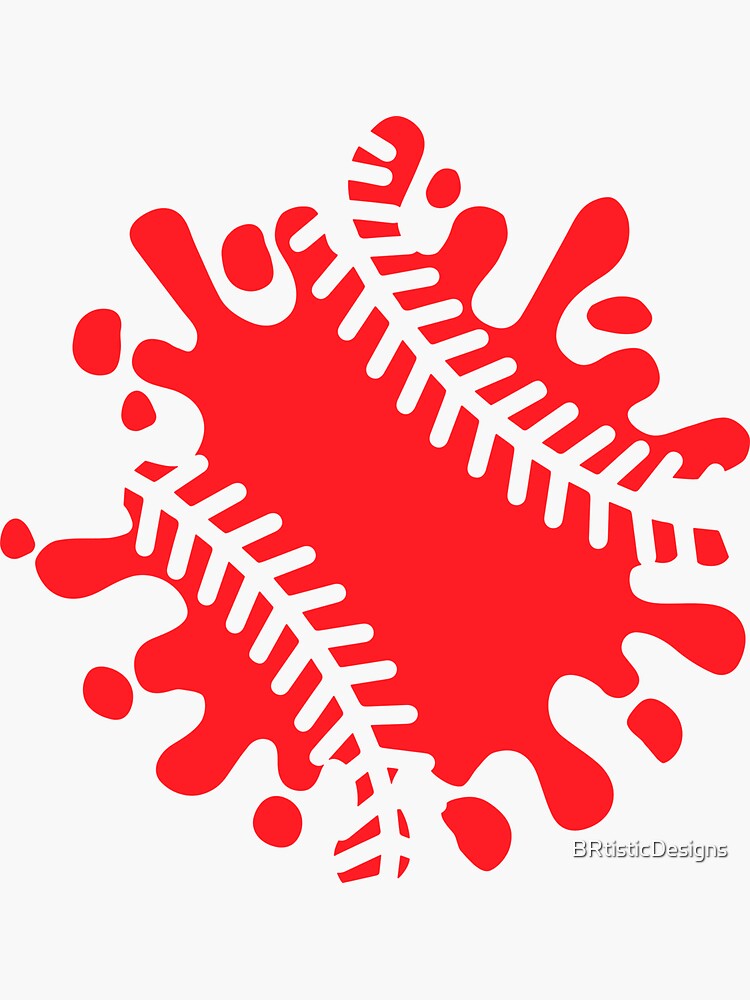 "Baseball splatter paint design" Sticker by BRtisticDesigns | Redbubble