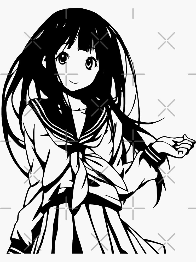 "Eru Chitanda - Hyouka Anime" Sticker for Sale by DolcieKnight | Redbubble