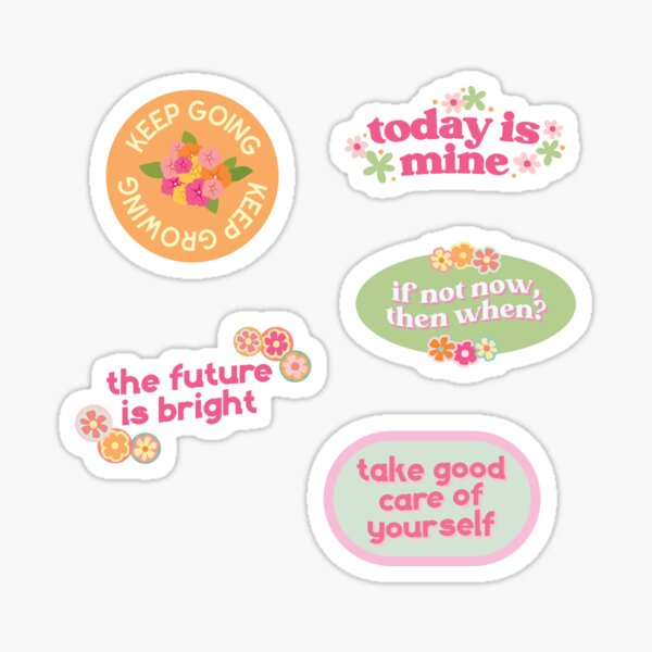 Aesthetic Pastel Stamp Sticker Pack Floral Sticker For Sale By