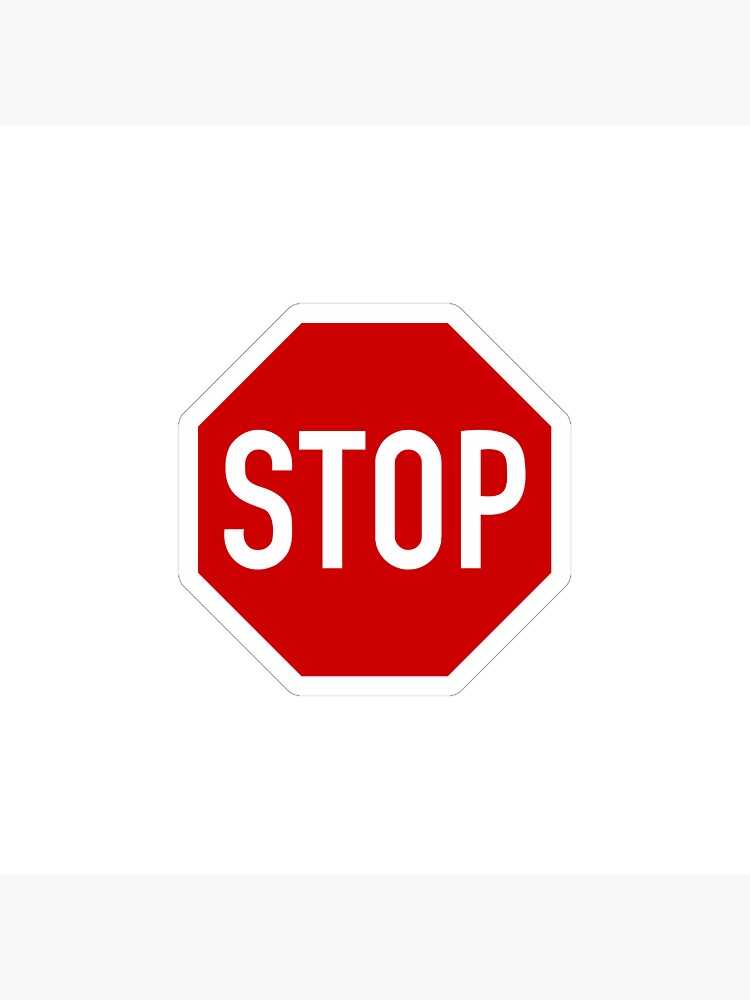 "stop sticker" Sticker for Sale by TheOctavian | Redbubble