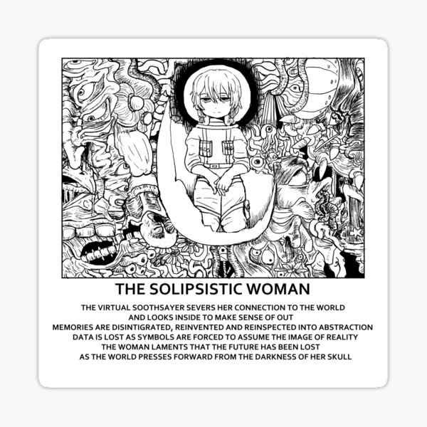 "THE SOLIPSISTIC WOMAN" Sticker for Sale by ItsAdrienne | Redbubble