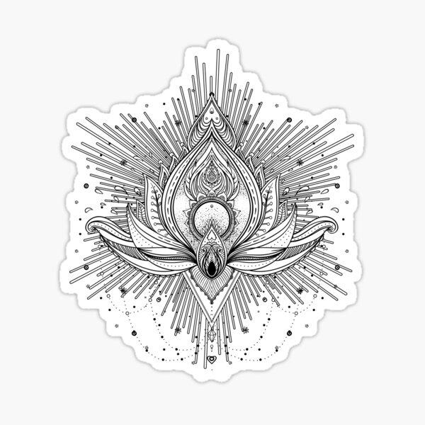 "Sacred Lotus" Sticker for Sale by varka | Redbubble