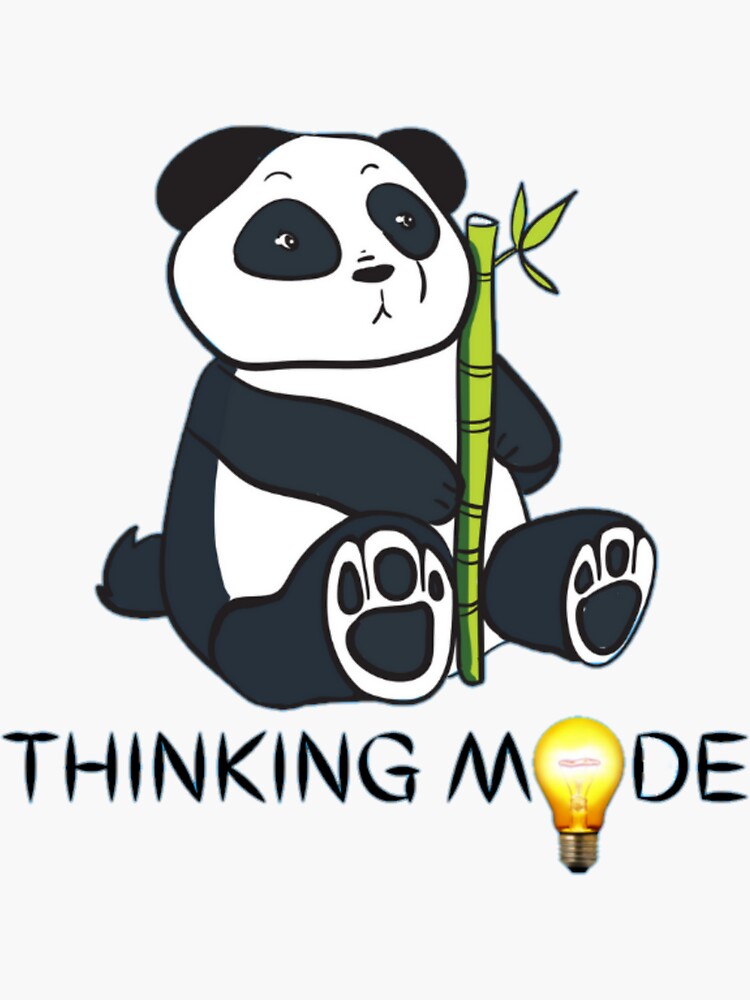 "Thinking Mode" Sticker for Sale by HIPLUS | Redbubble
