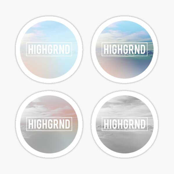 "Highgrnd - 4 Stickers Set" Sticker by strdusts | Redbubble