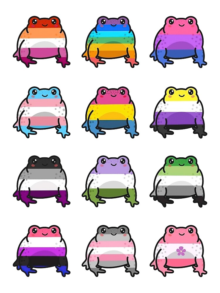 "pride allyship Frog, Pride color" Poster for Sale by LeesePink | Redbubble