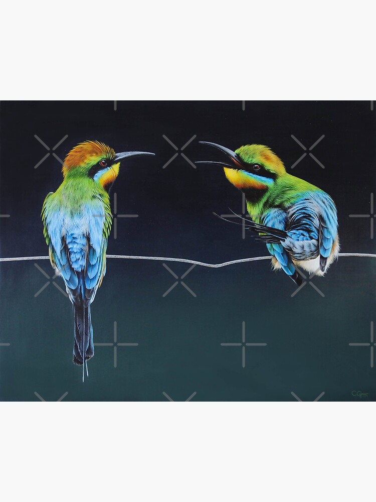 "Drawing Bee-eater Bird Watercolor Painting" Poster for Sale by ...