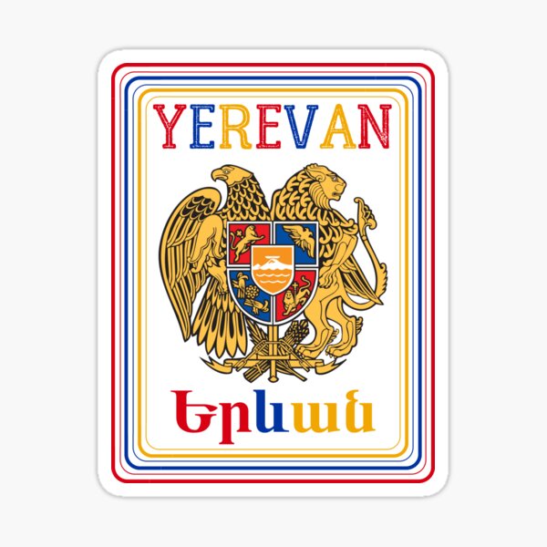 "Armenian City of Yerevan" Sticker for Sale by FedSherDesign | Redbubble
