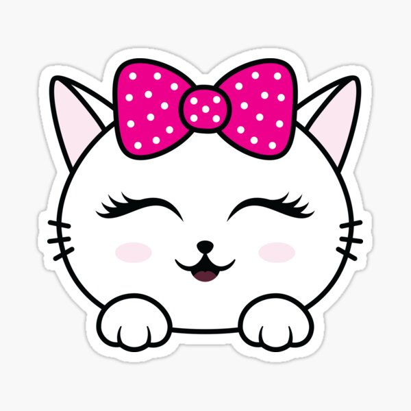 "Cute Cat Art" Sticker for Sale by pethub9 | Redbubble