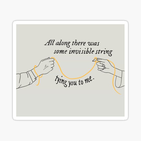 Taylor Swift Folklore Album Invisible String Sticker For Sale By