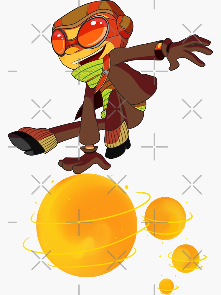 "Funny Man Psychonauts Raz" Sticker by BobbieVonRueden | Redbubble