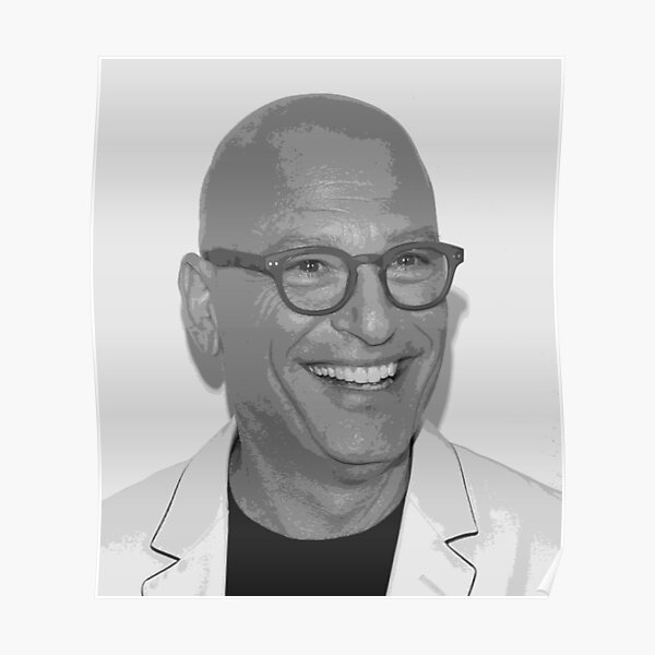 "Howie Mandel Black & White Pop Art Portrait Painting" Poster for Sale ...