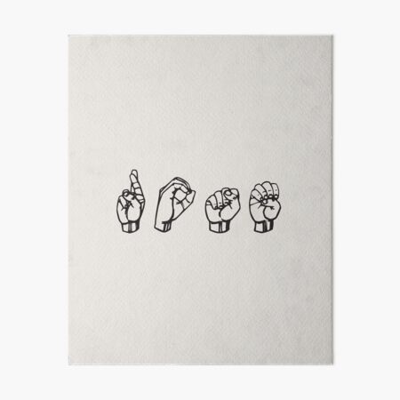"Rose Name Hand Sign Language ASL Gift Named Rose" Art Board Print by ...