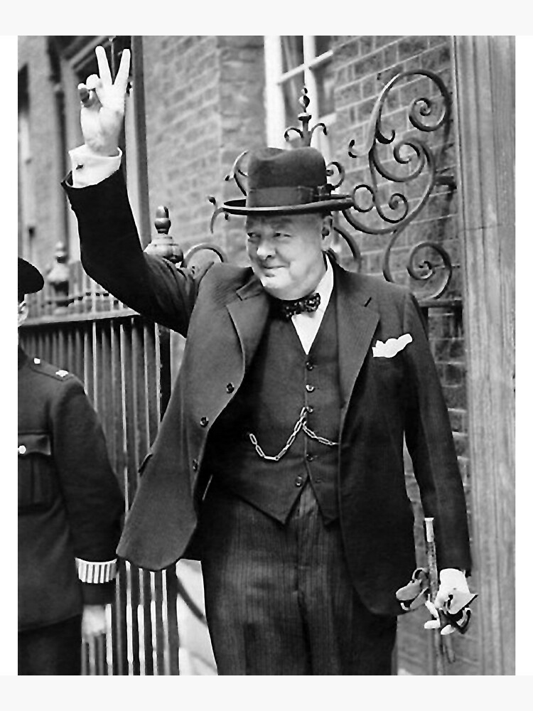 "Winston Churchill V For Victory " Poster for Sale by lenocilmcajkaqy ...