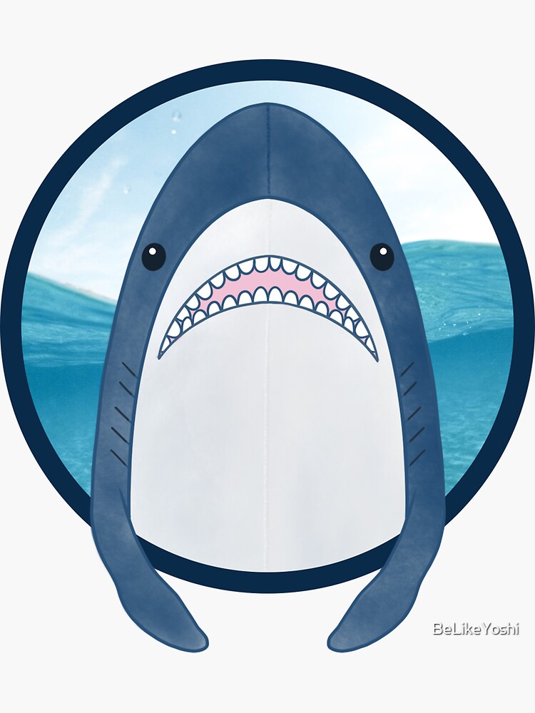 "Derpy Shark (BLÅHAJ)" Sticker for Sale by BeLikeYoshi | Redbubble