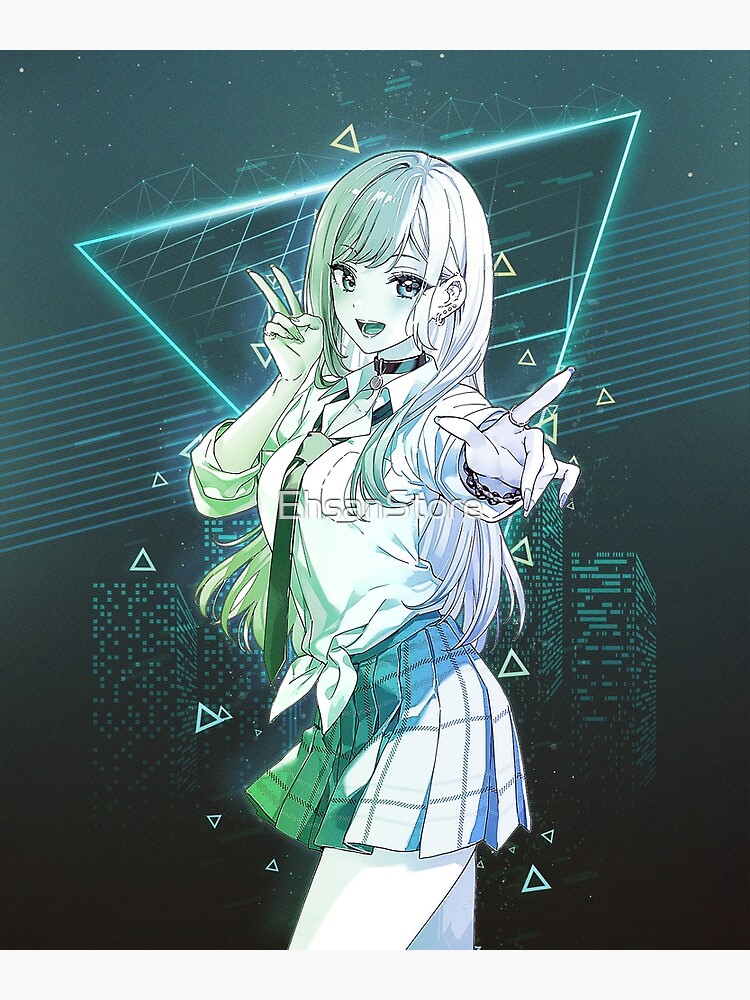 "My Dress Up Darling:Marin The Good Girl - Green s80 Retro Poster Style ...