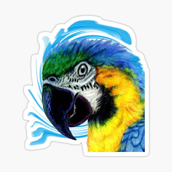 "The Macaw" Sticker for Sale by NINUNO | Redbubble