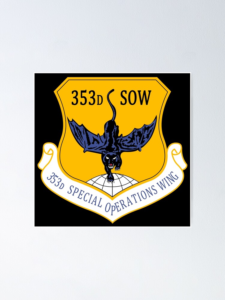 "US 353 SOW Special Operation Wing Army USA Military #2211" Poster by ...