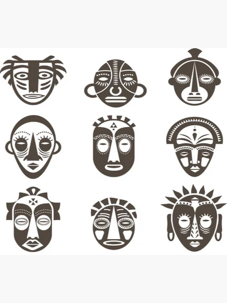"Black and white mask" Sticker for Sale by Massamba44 | Redbubble