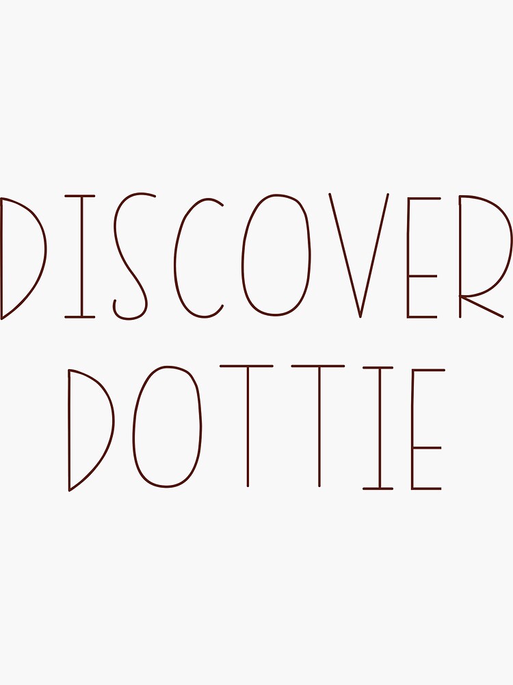 "Discover Dottie Logo Text" Sticker for Sale by DiscoverDottie | Redbubble