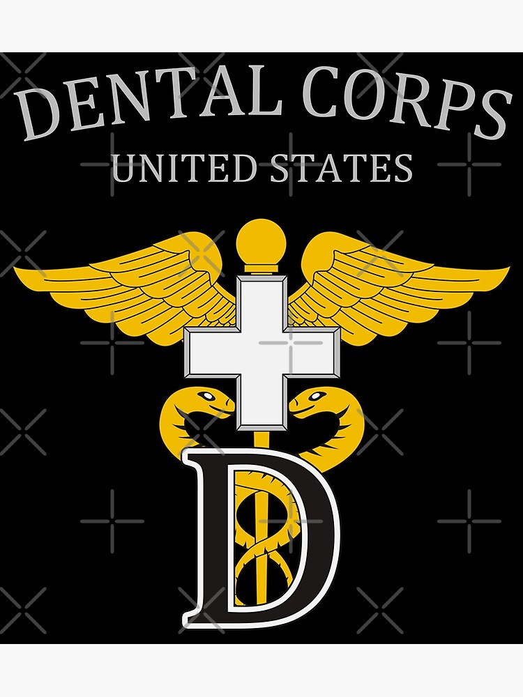 "US Army Dental Corps USA Military Dentist #2219" Art Print for Sale by ...